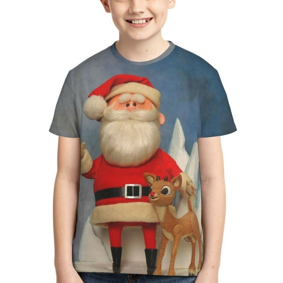 Boys Girls Game Ru-Dolph Christmas Rednose T-Shirts Youth 3D Print ...