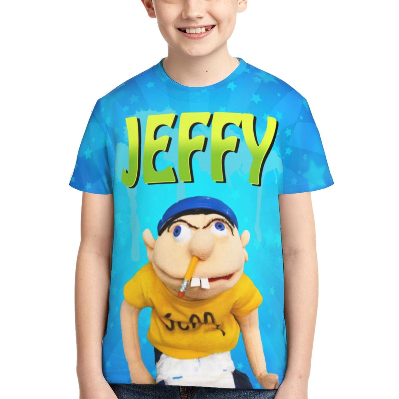 Boys Girls Game SML Jeffy T-Shirts Youth 3D Print Short Sleeve Shirts ...