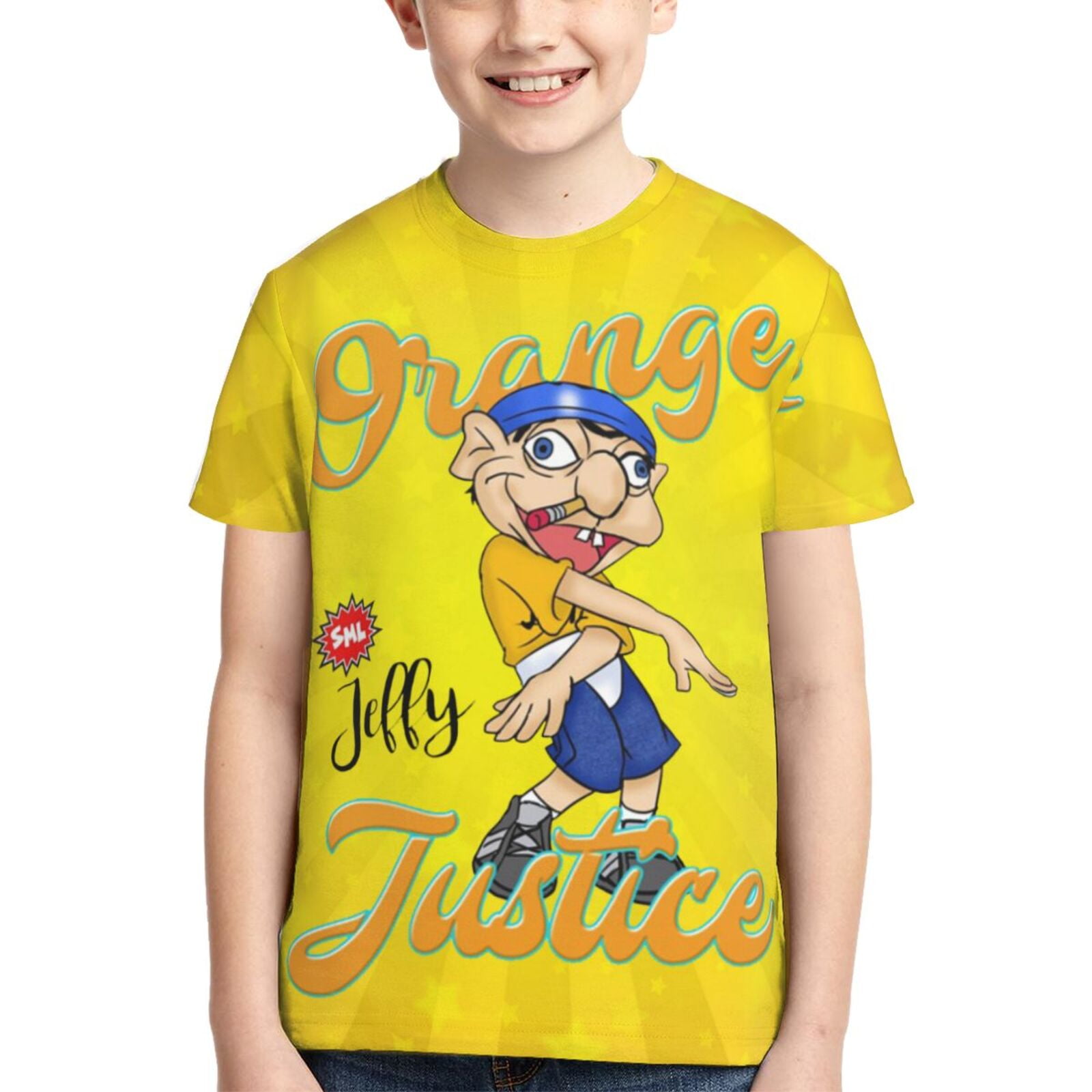 Boys Girls Game SML Jeffy T-Shirts Youth 3D Print Short Sleeve Shirts ...