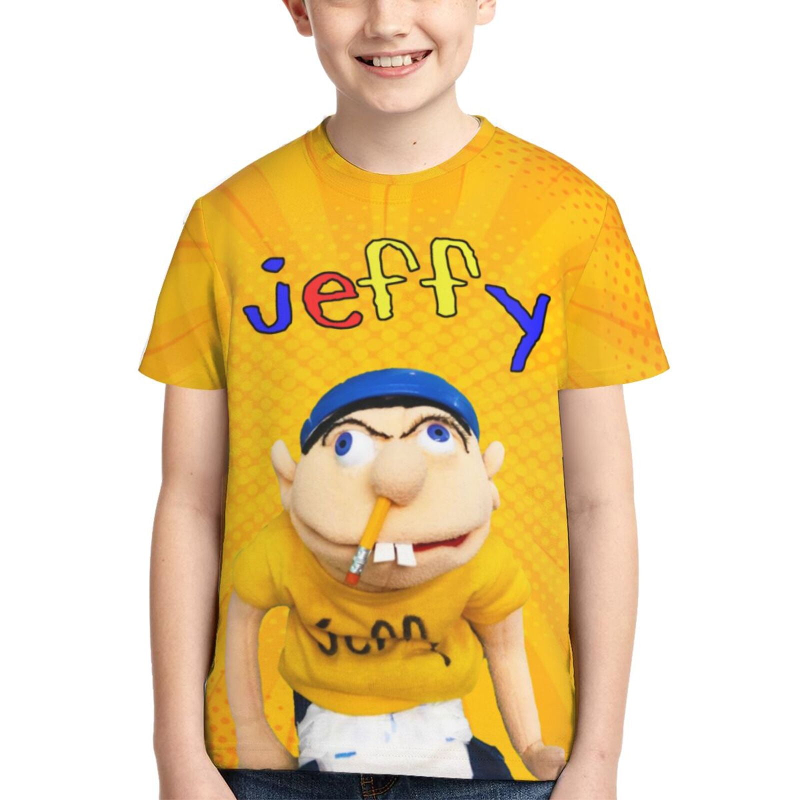 Boys Girls Game SML Jeffy T-Shirts Youth 3D Print Short Sleeve Shirts ...