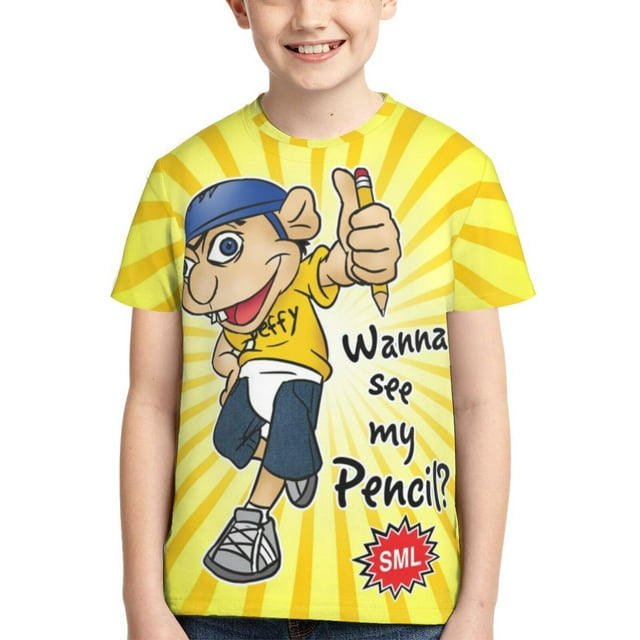 Boys Girls Game SML Jeffy T-Shirts Youth 3D Print Short Sleeve Shirts ...