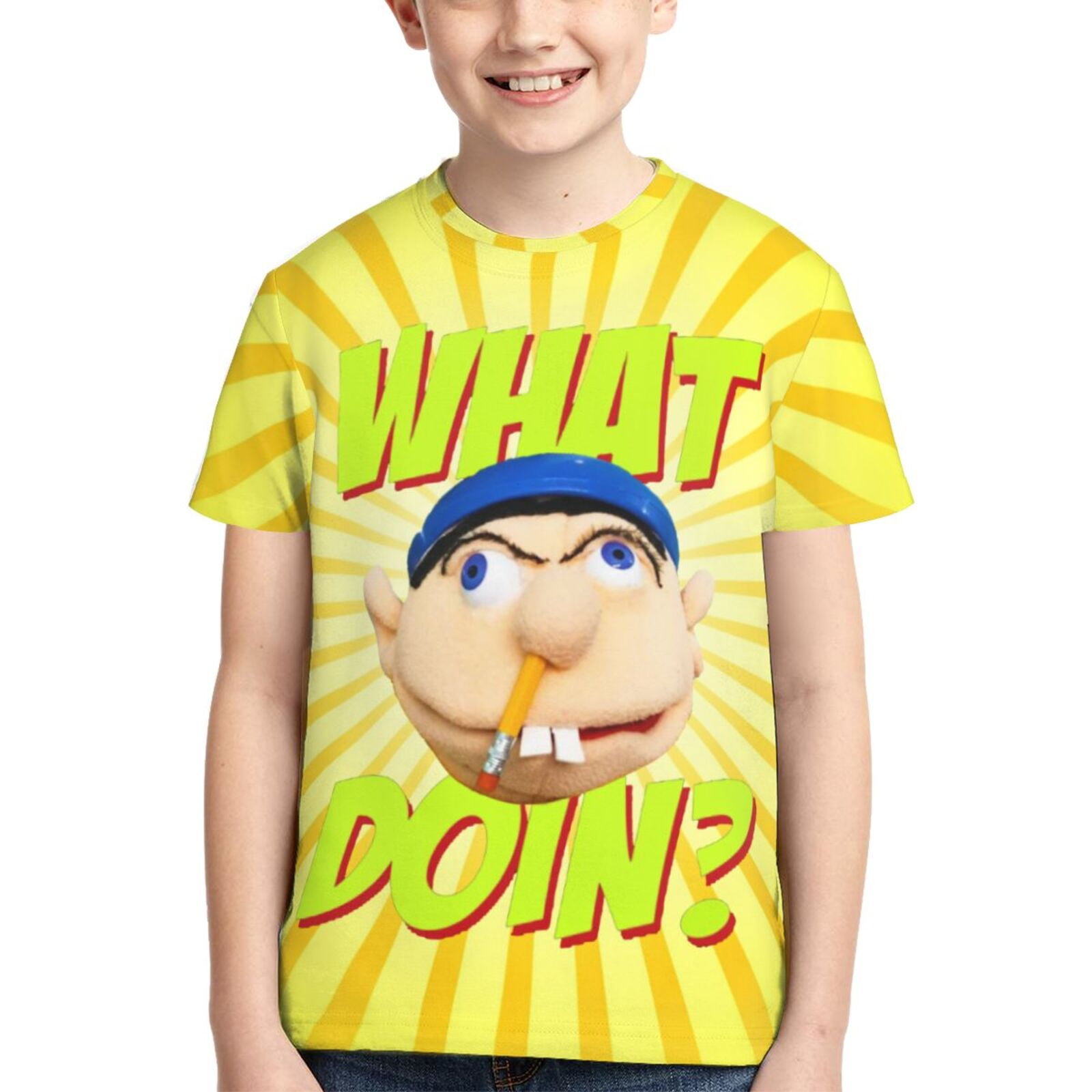 Boys Girls Game SML Jeffy T-Shirts Youth 3D Print Short Sleeve Shirts ...