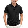 Boys Girls Golf Shirts Collared Short Sleeve Button Tee Kids Summer ...