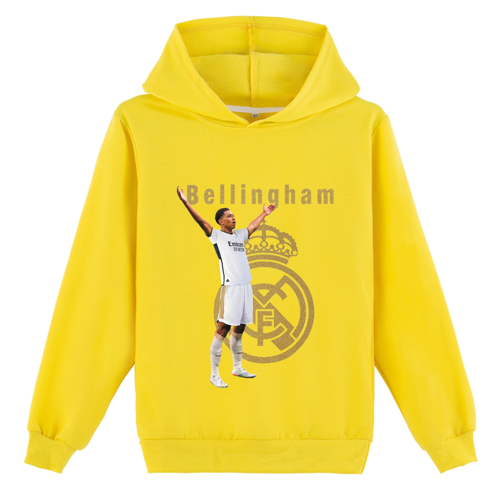 Boys Girls Graphic Jude Bellingham Fashion Long Sleeve Pullover Hoodies ...