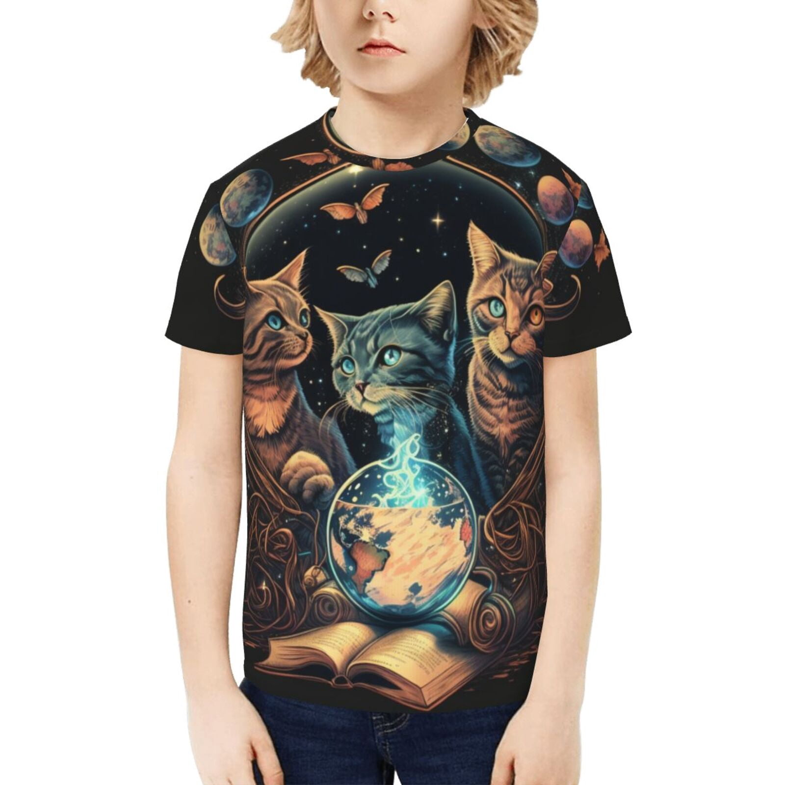 Boys Girls Graphic Shirts T-Shirt Unisex Short Sleeve Top Tees, Retro ...