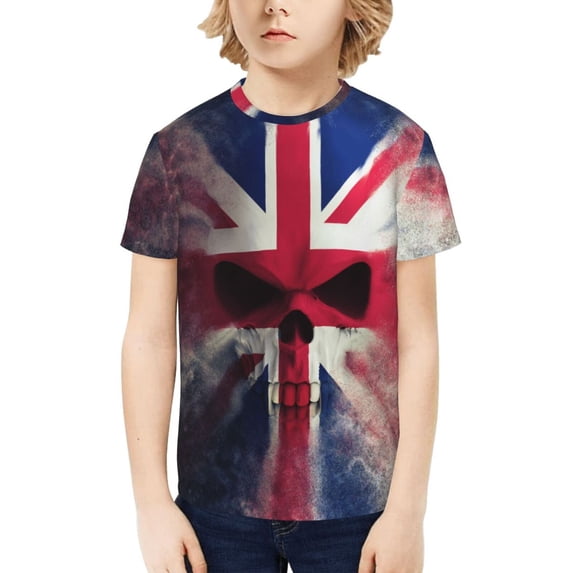 Boys Girls Graphic Shirts T-Shirt Unisex Short Sleeve Top Tees, Skull ...