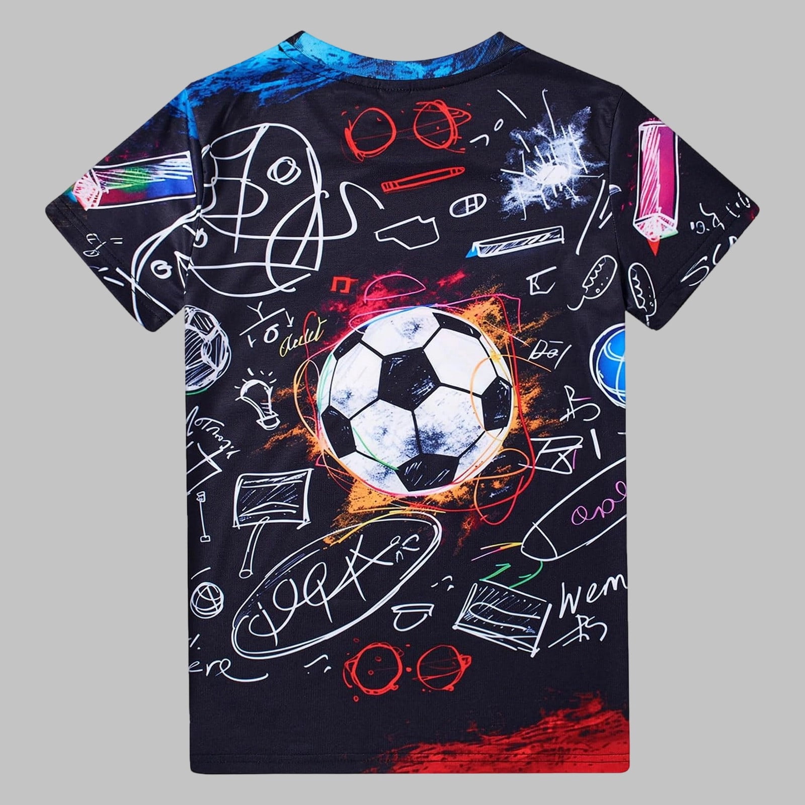 Boys Girls Graphic Tees Funny Football Printed Short Sleeve Crewneck T ...