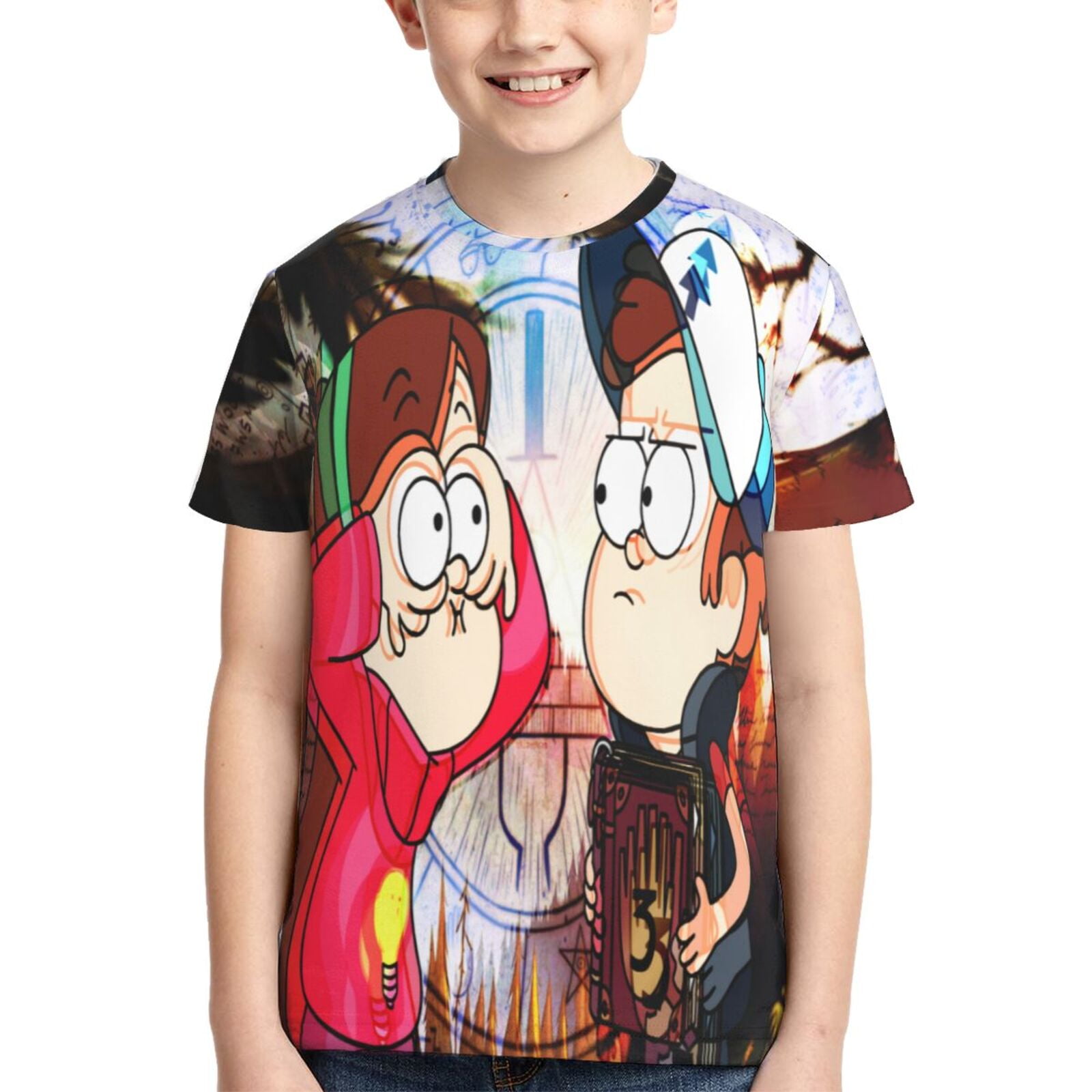 Boys Girls Gravity Fall T-Shirts 3d Printed Novelty Short Sleeve Shirts ...