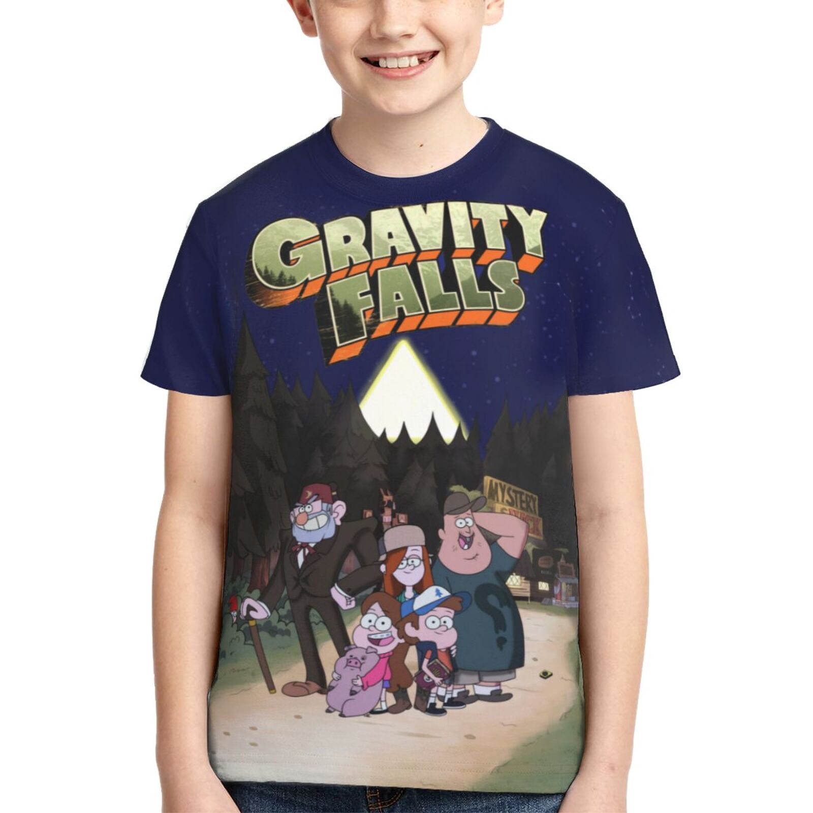 Boys Girls Gravity Fall T-Shirts 3d Printed Novelty Short Sleeve Shirts ...