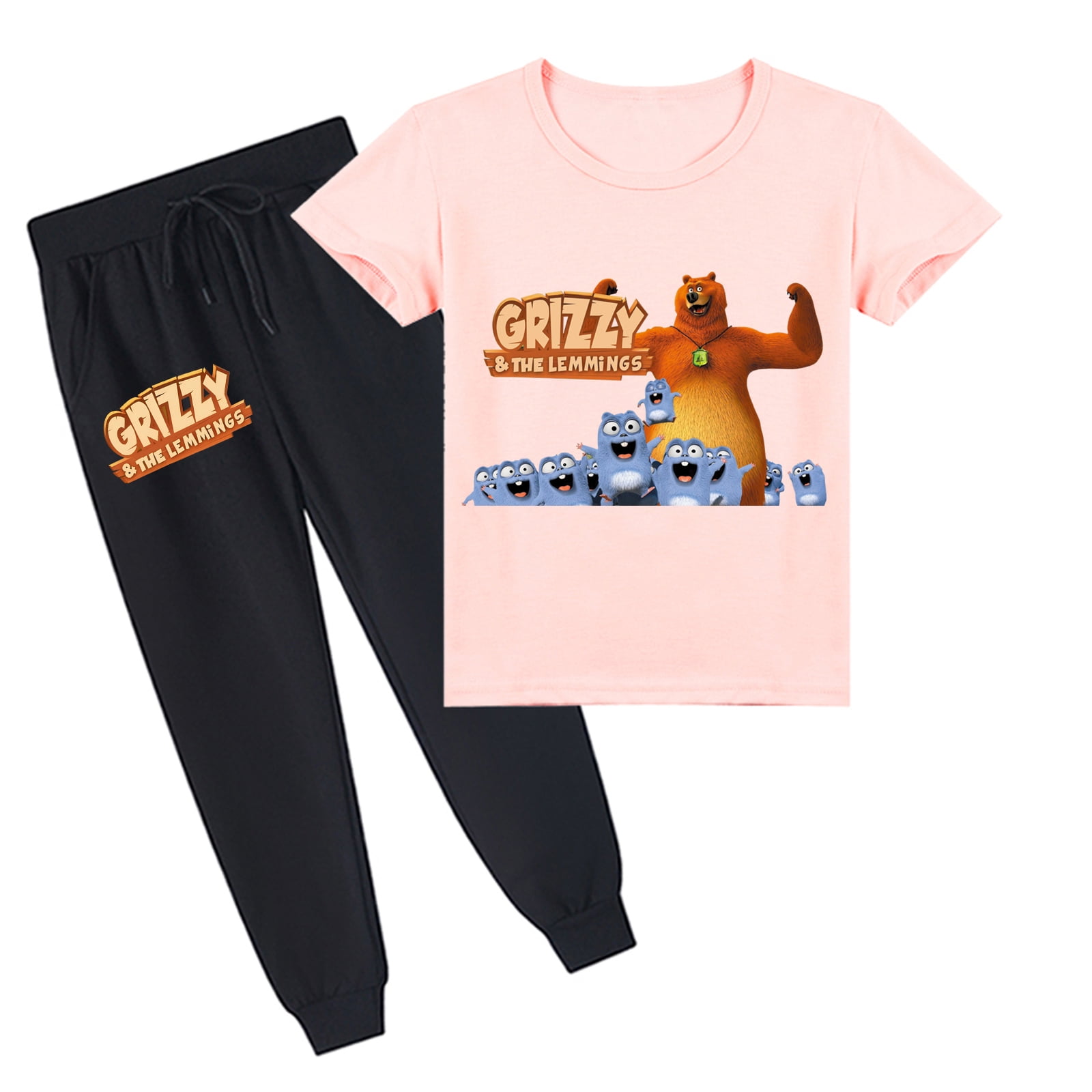 Boys & Girls Grizzly And The Lemmings Crew Neck Cotton Short Sleeve T ...