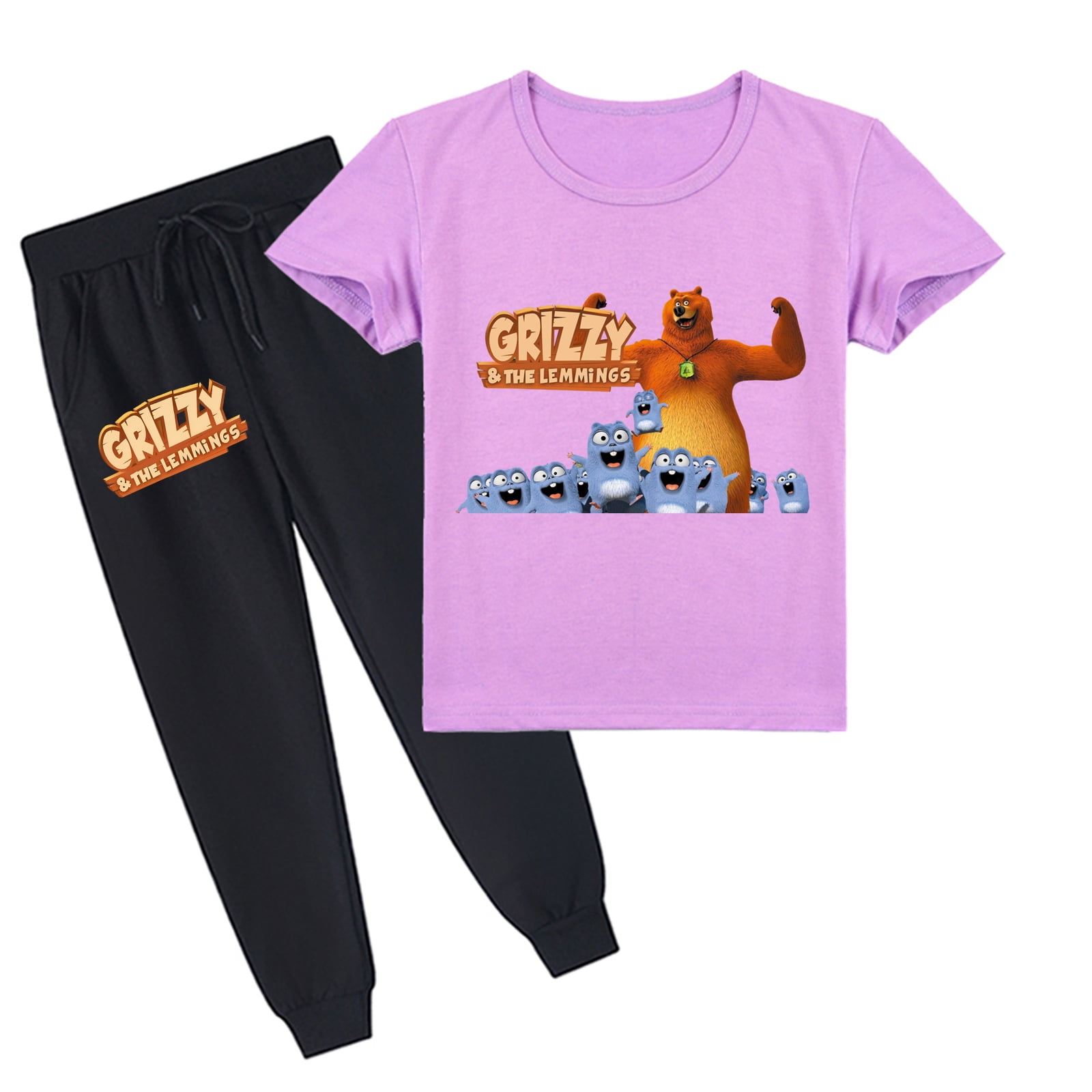 Boys & Girls Grizzly And The Lemmings Crew Neck Cotton Short Sleeve T ...