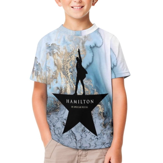Boys Girls Hamil-,ton Star Music0l T-Shirt Crewneck Short Sleeve Tee ...
