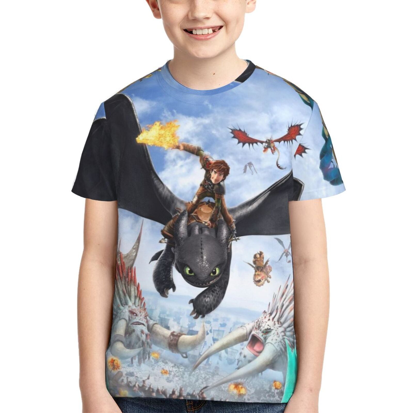 Boys Girls How To Train Your Dragon Toothless T-Shirts 3D Printed ...