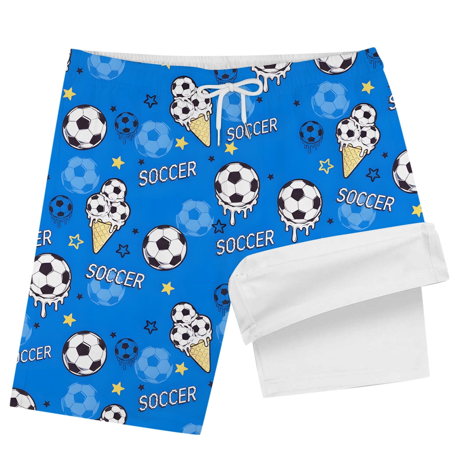 Boys Girls Ice Print Beach Swim Trunks Quick Dry Elastic Waist Shorts ...