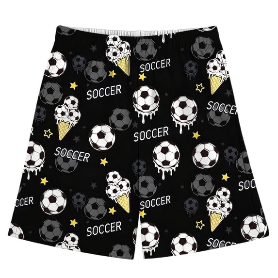 Boys Girls Ice Print Casual Elastic Waist Kids Summer Beach Swim Trunks ...