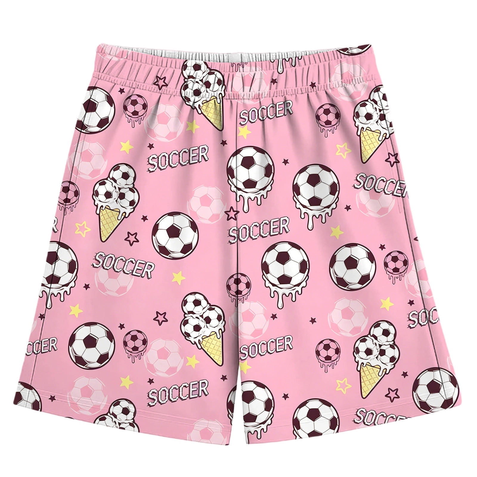 Boys Girls Ice Print Casual Elastic Waist Kids Summer Beach Swim Trunks ...