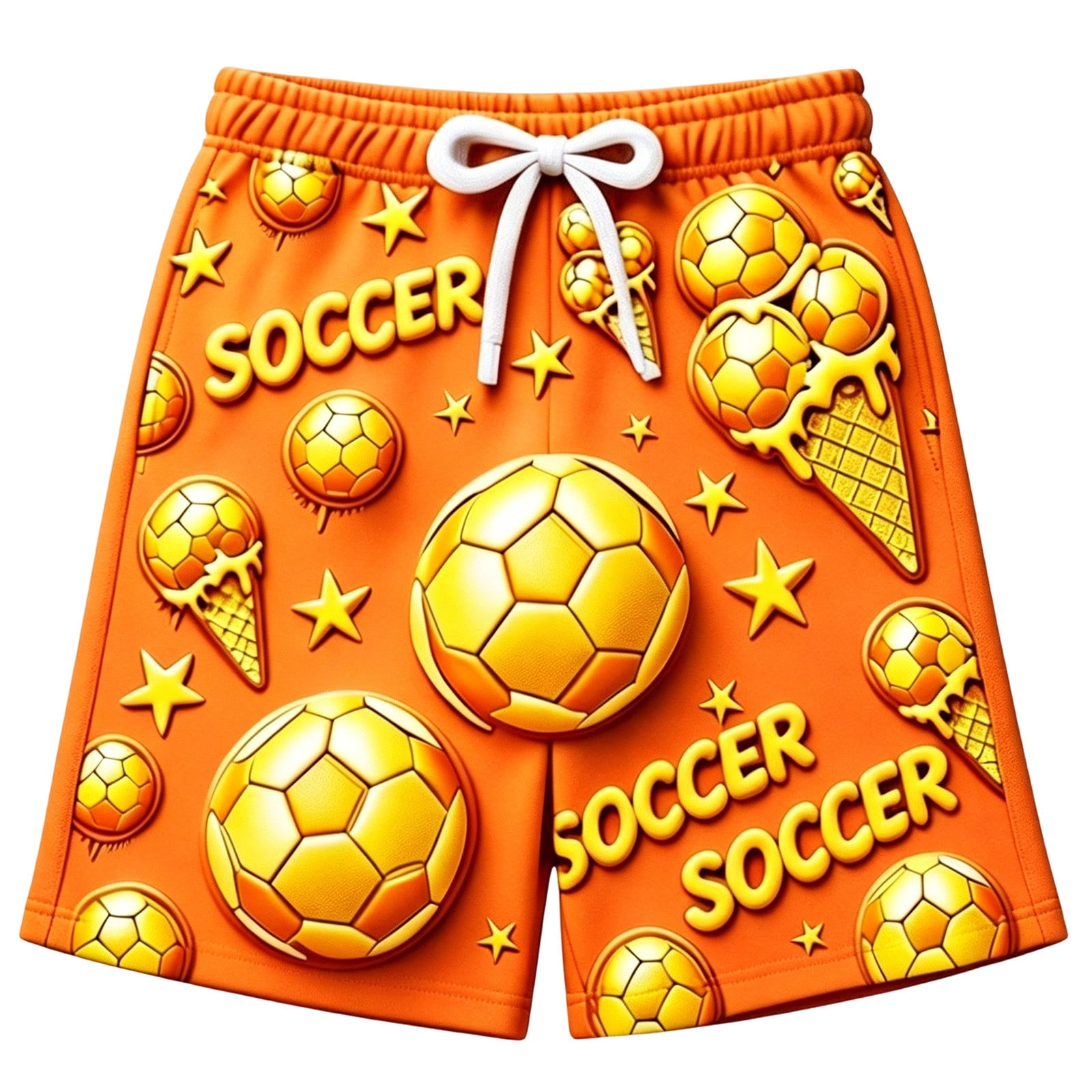 Boys Girls Ice Print Casual Shorts with Pockets for Summer Beach and ...