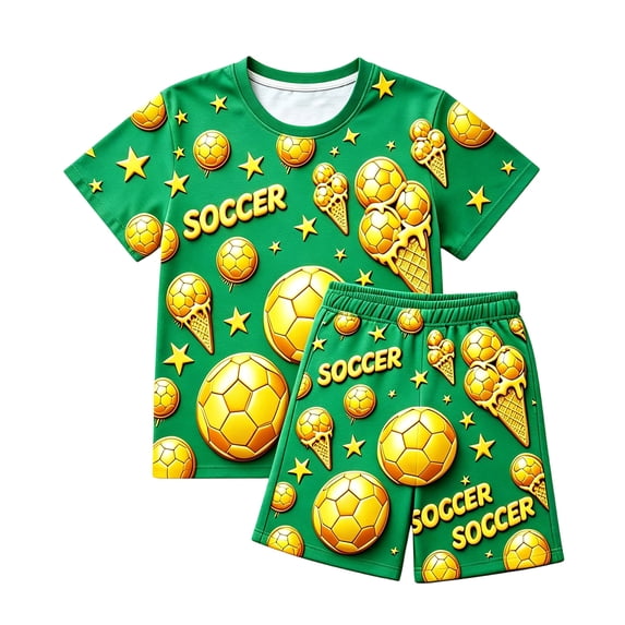 Boys Girls Ice Print Matching Toddler Kids Summer Outfits for Beach and ...
