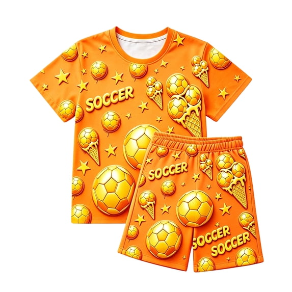 Boys Girls Ice Print Matching Toddler Kids Summer Outfits for Beach and ...