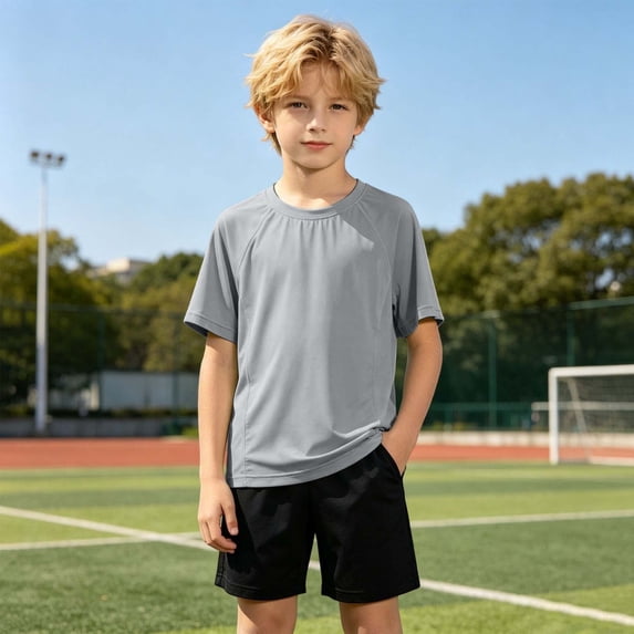 Boys Girls Ice Silk Short Sleeve T Shirts Mesh Summer Sport for Kids ...
