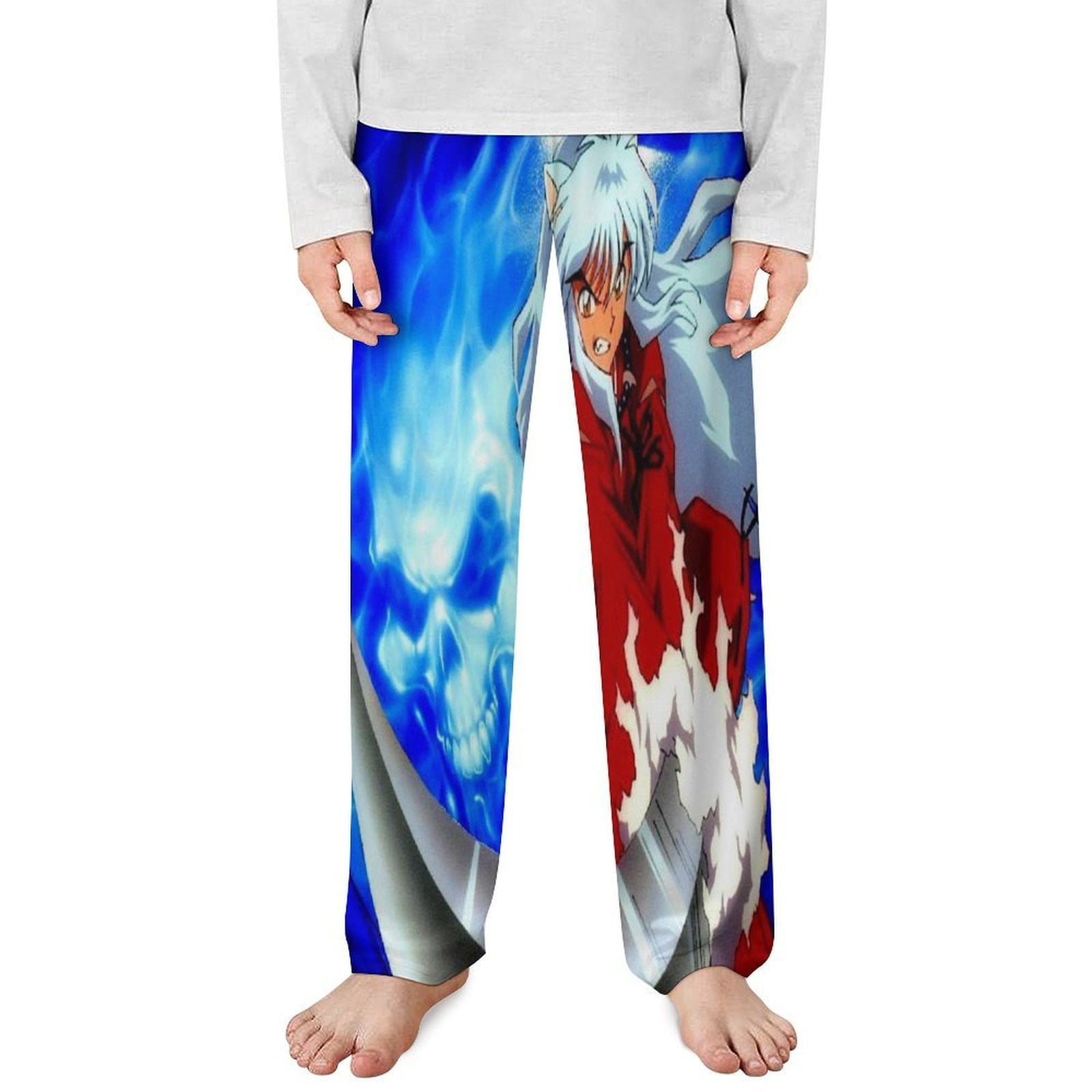 Boys Girls Inuyasha The Final Act Pajama Pants Cartoon Casual Lounge PJ Bottoms with Pockets ...