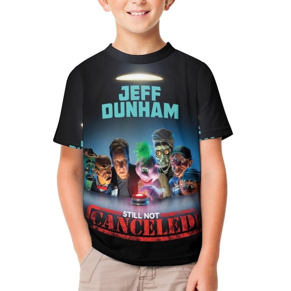 Boys Girls Jeff Retro Dun-haw T-Shirt Crewneck Short Sleeve Tee Shirt ...