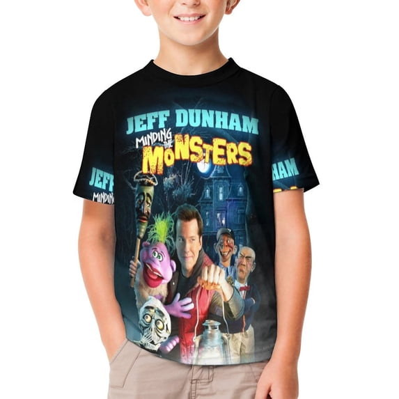 Boys Girls Jeff Retro Dun-haw T-Shirt Crewneck Short Sleeve Tee Shirt ...