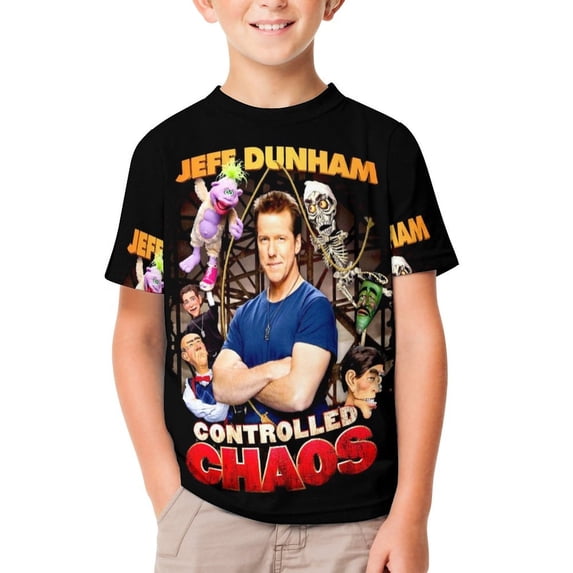 Boys Girls Jeff Retro Dun-haw T-Shirt Crewneck Short Sleeve Tee Shirt ...