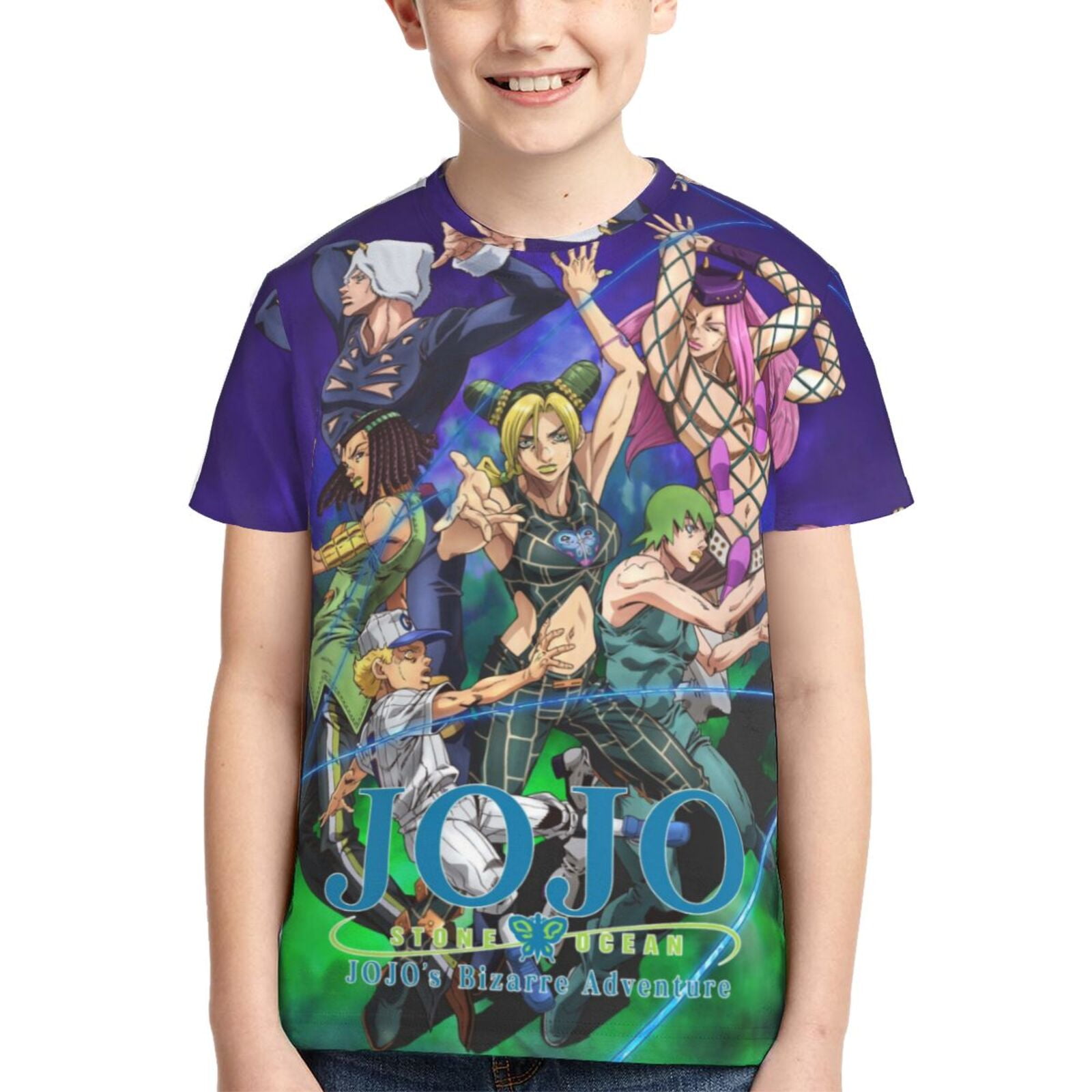 Boys Girls Jojo'S Bizarre Adventure Shirt Graphic T-Shirt Crewneck ...