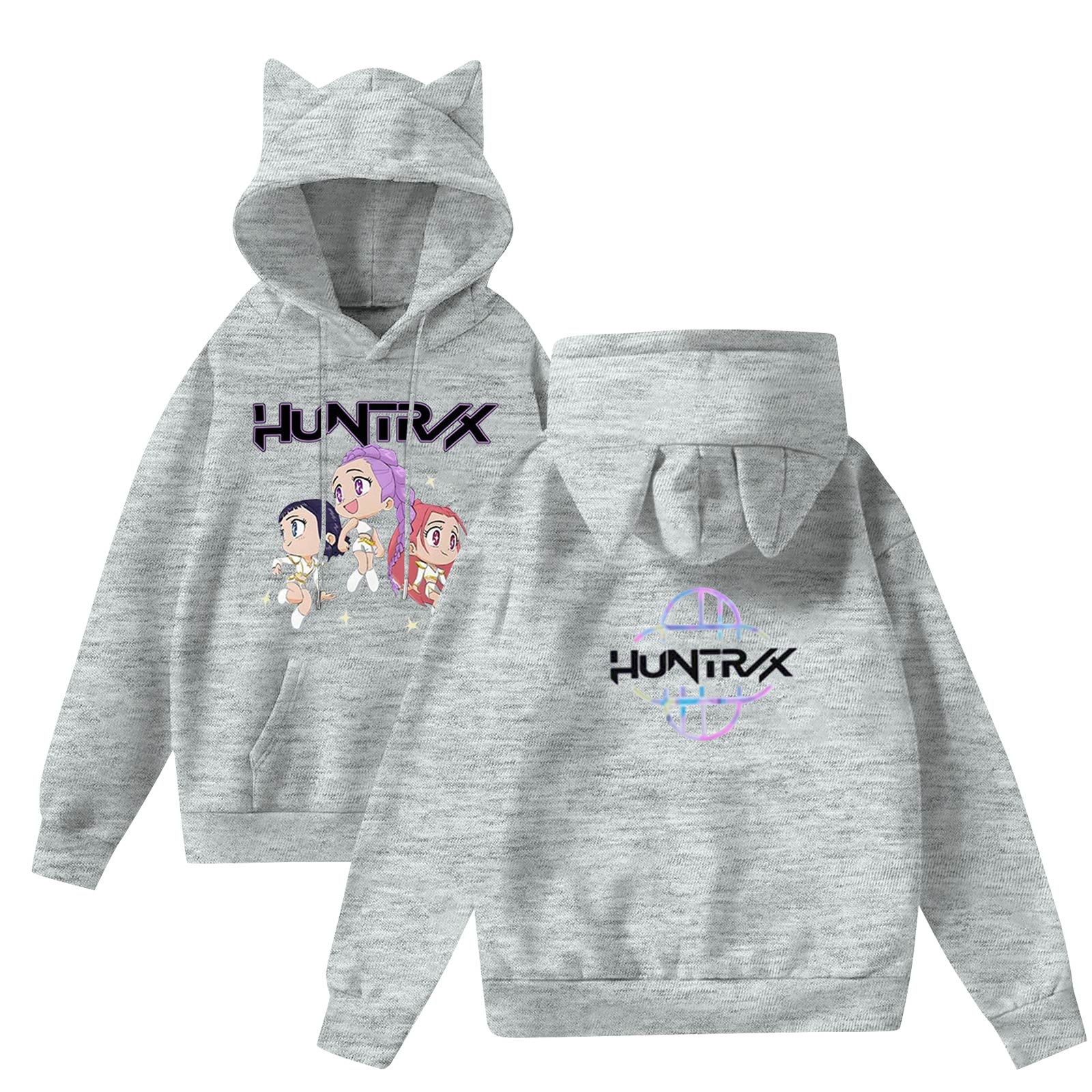 Boys/Girls K- Demon Fashion Hooded Pullover with cute cat ear Movie ...