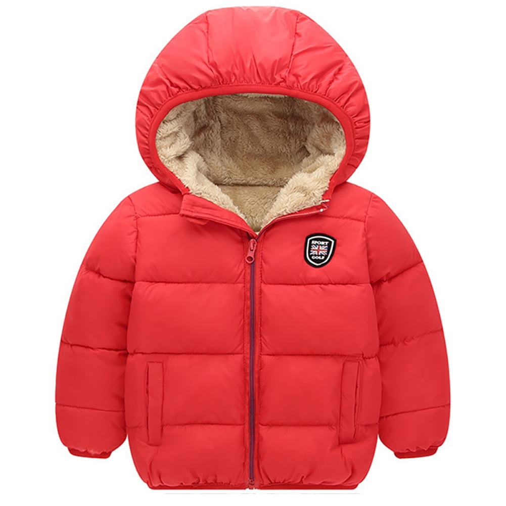 Boys Girls Kid Winter Thick Jacket Warm Zipper Hooded Windproof Coat Cute Outwear,2-7T - Walmart.com