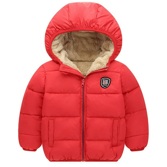 Boys Girls Kid Winter Thick Jacket Warm Zipper Hooded Windproof Coat Cute Outwear,2-7T - Walmart.com