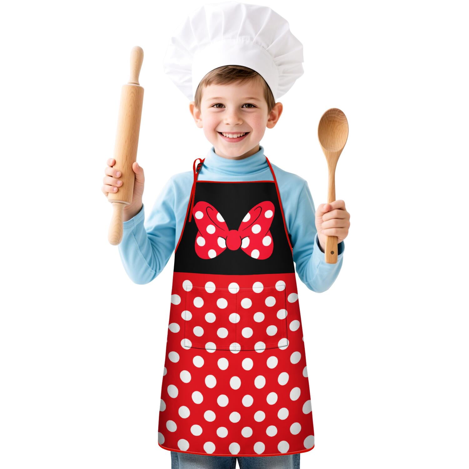 Boys Girls Kids Apron with Pocket,Adjustable Child Neck Strap and Bib ...