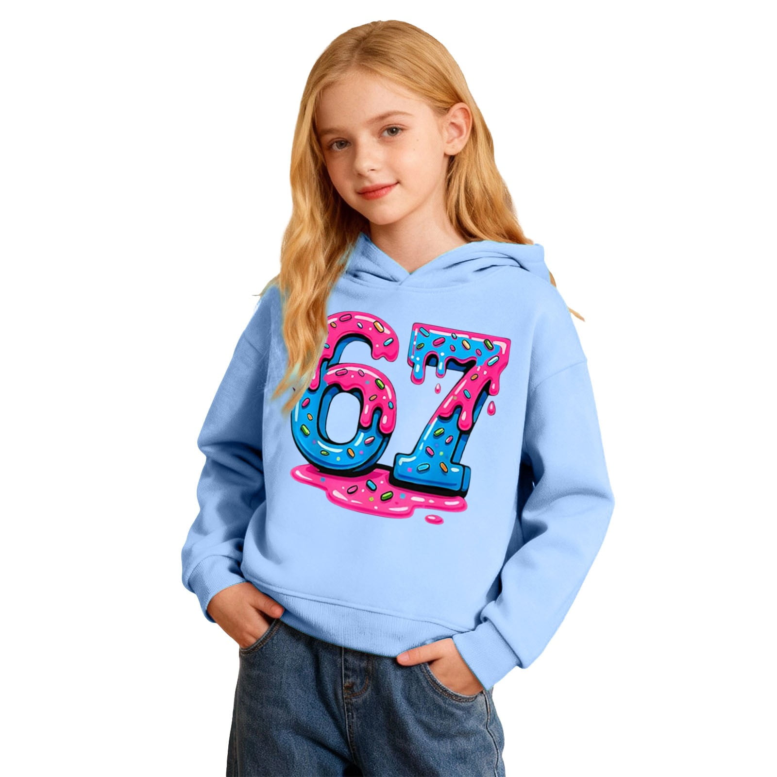 Boys Girls Kids Print Hoodie Adults Blend Sweatshirt with Graphic ...