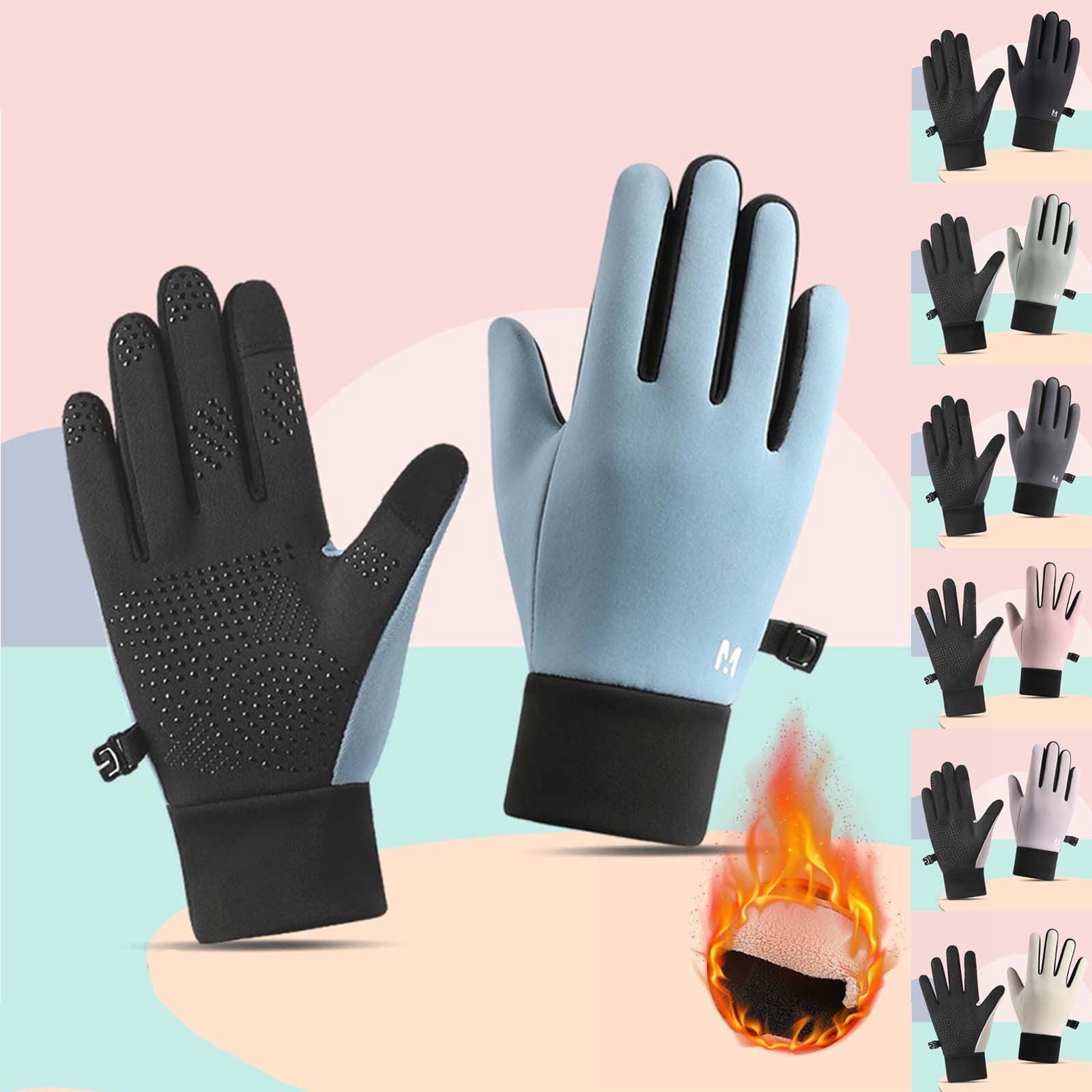 Boys Girls Kids' Ski Gloves Waterproof Touchscreen Winter Gloves Fleece ...
