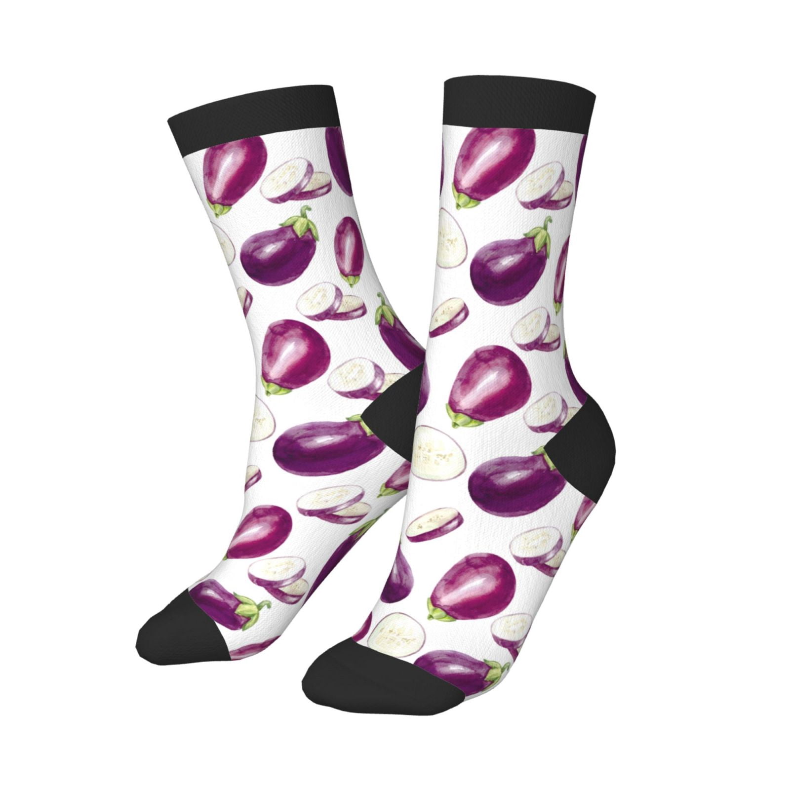 Boys Girls Kids Socks, purple Eggplant slices Cute Crew Socks Kids ...