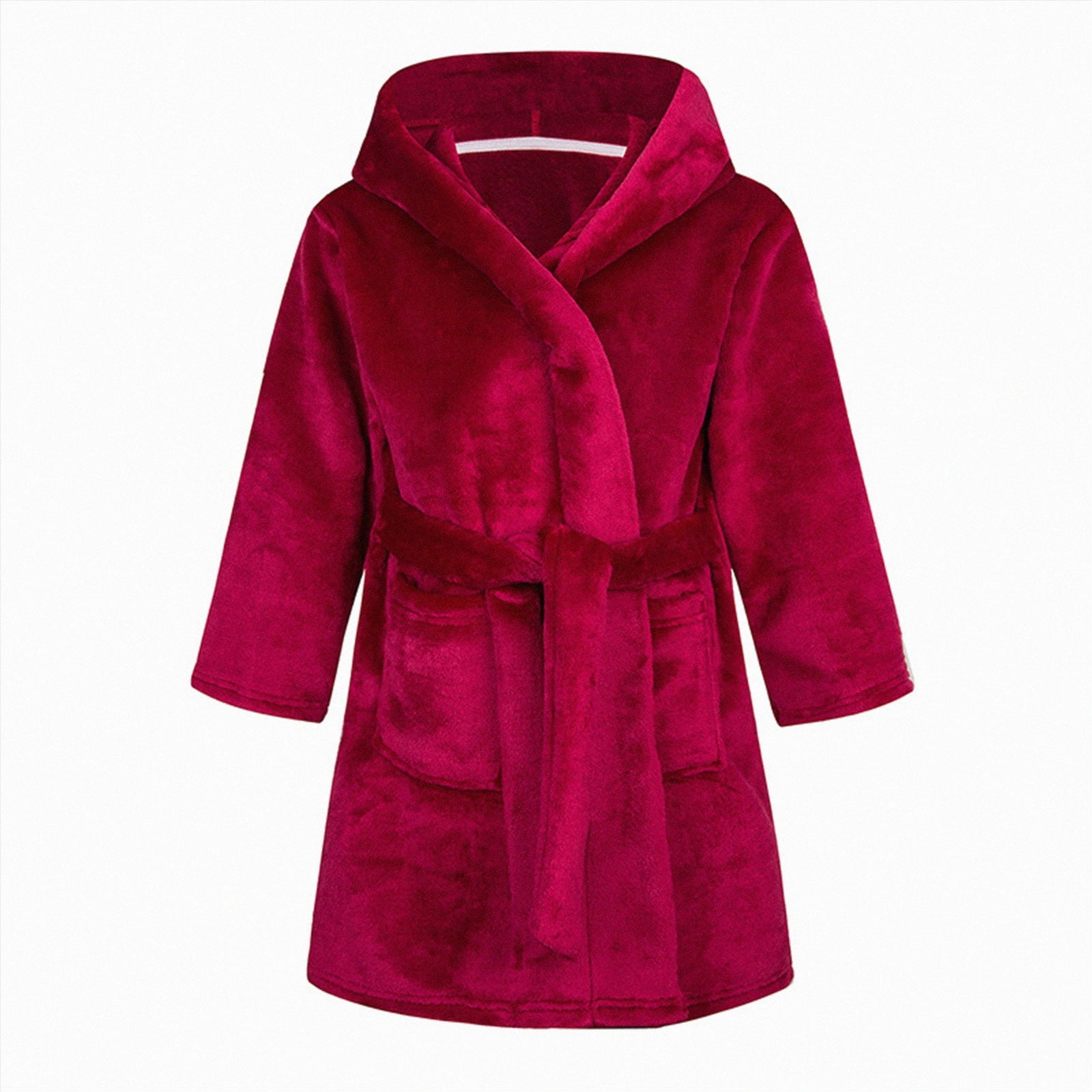 Boys Girls Kids Soft Flannel Bathrobe,Thickened Warm Hooded Sleep Robe ...