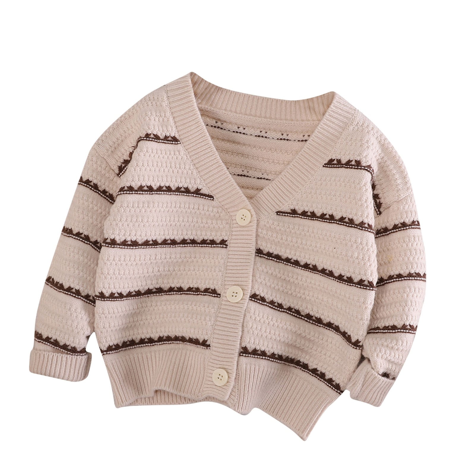 Boys Girls Knitted Cardigan Sweater Spring Fall Cardigan Drop Shoulder ...