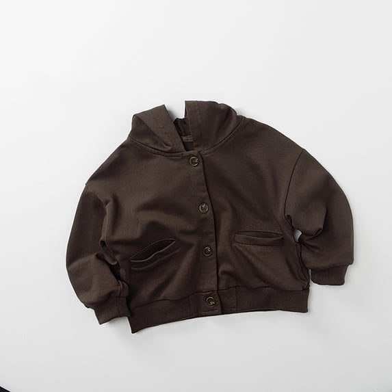 Boys Girls Knitted Coat Jacket Autumn Winter Kids Outerwear Casual Warm ...