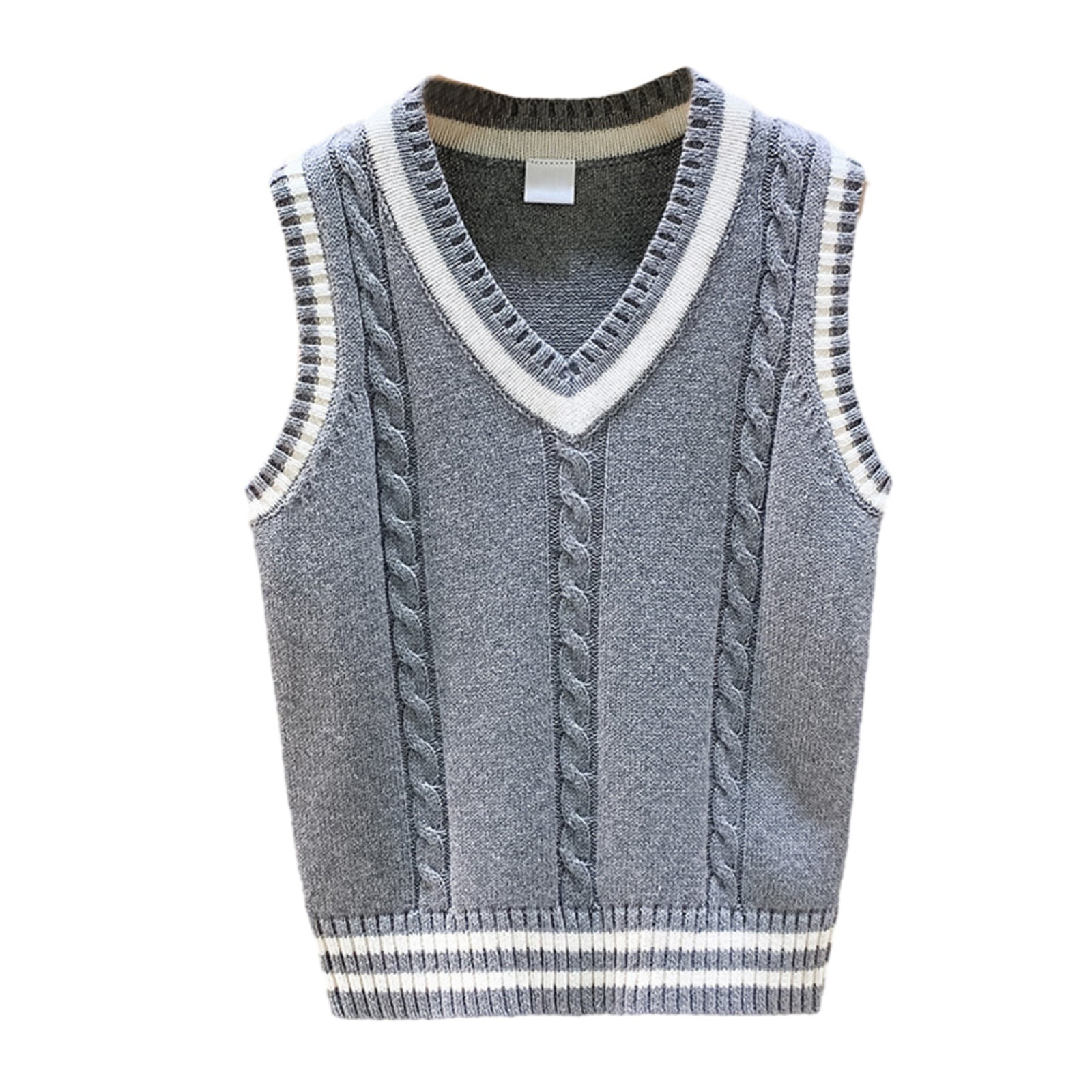 Boys Girls Knitted Sweater Vest Unisex School Uniform Vest for Kids ...