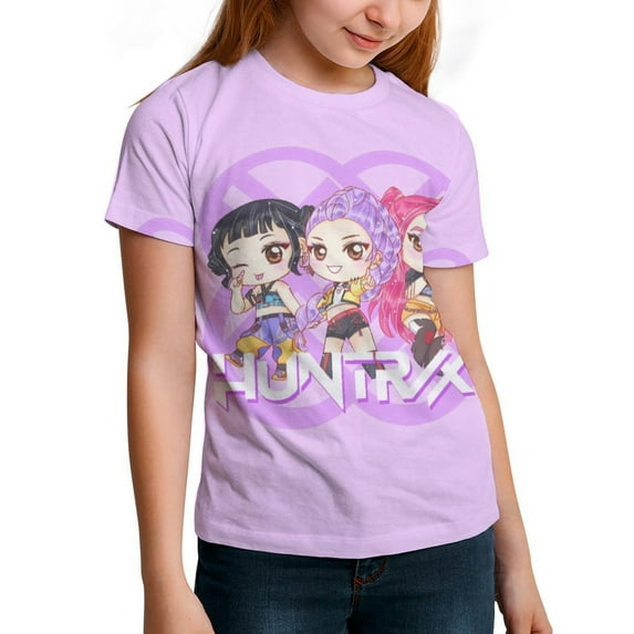 Boys Girls Kpop_HUNTR/X Graphic Printed T-Shirt Crewneck Short Sleeve ...