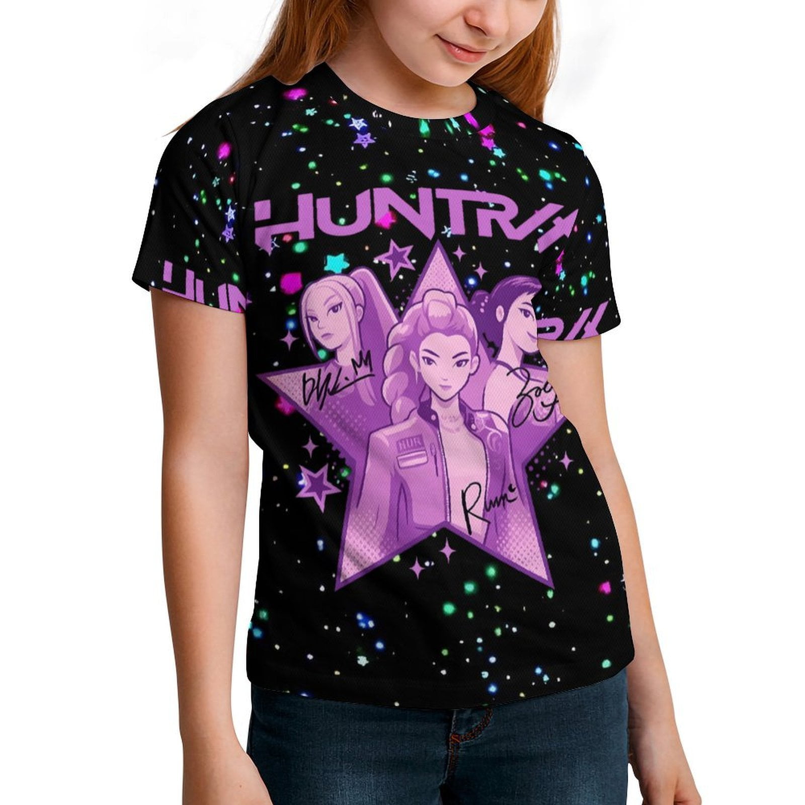 Boys Girls Kpop_HUNTR/X Graphic Printed T-Shirt Crewneck Short Sleeve ...
