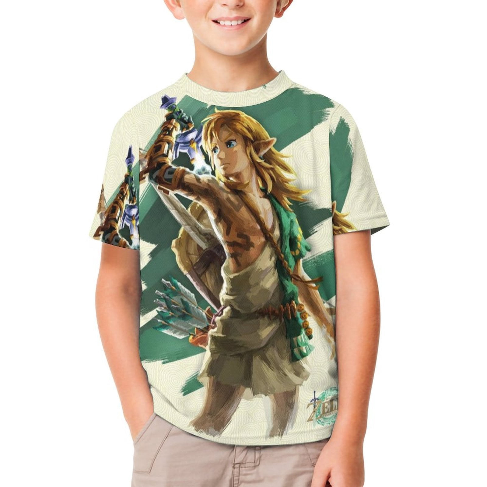 Boys Girls Le-Gend 0f Zel-,Da0 T-Shirt Crewneck Short Sleeve Tee Shirt ...