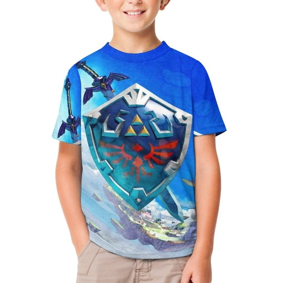 Boys Girls Le-Gend 0f Zel-,Da0 T-Shirt Crewneck Short Sleeve Tee Shirt ...