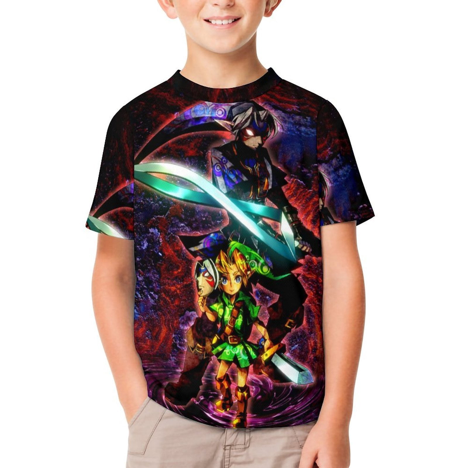 Boys Girls Le-Gend 0f Zel-,Da0 T-Shirt Crewneck Short Sleeve Tee Shirt ...