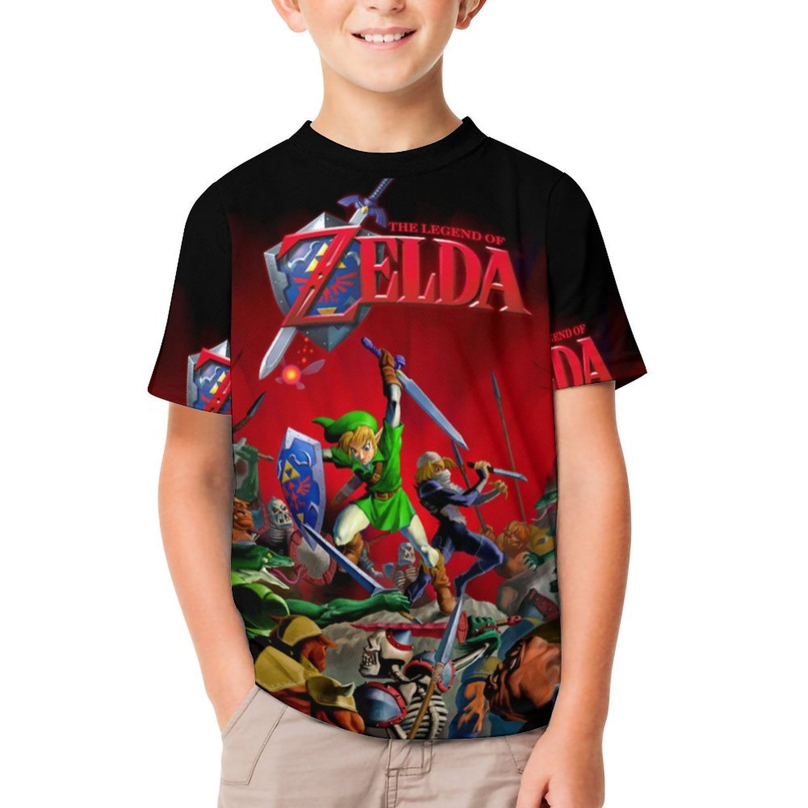 Boys Girls Le-Gend 0f Zel-,Da0 T-Shirt Crewneck Short Sleeve Tee Shirt ...