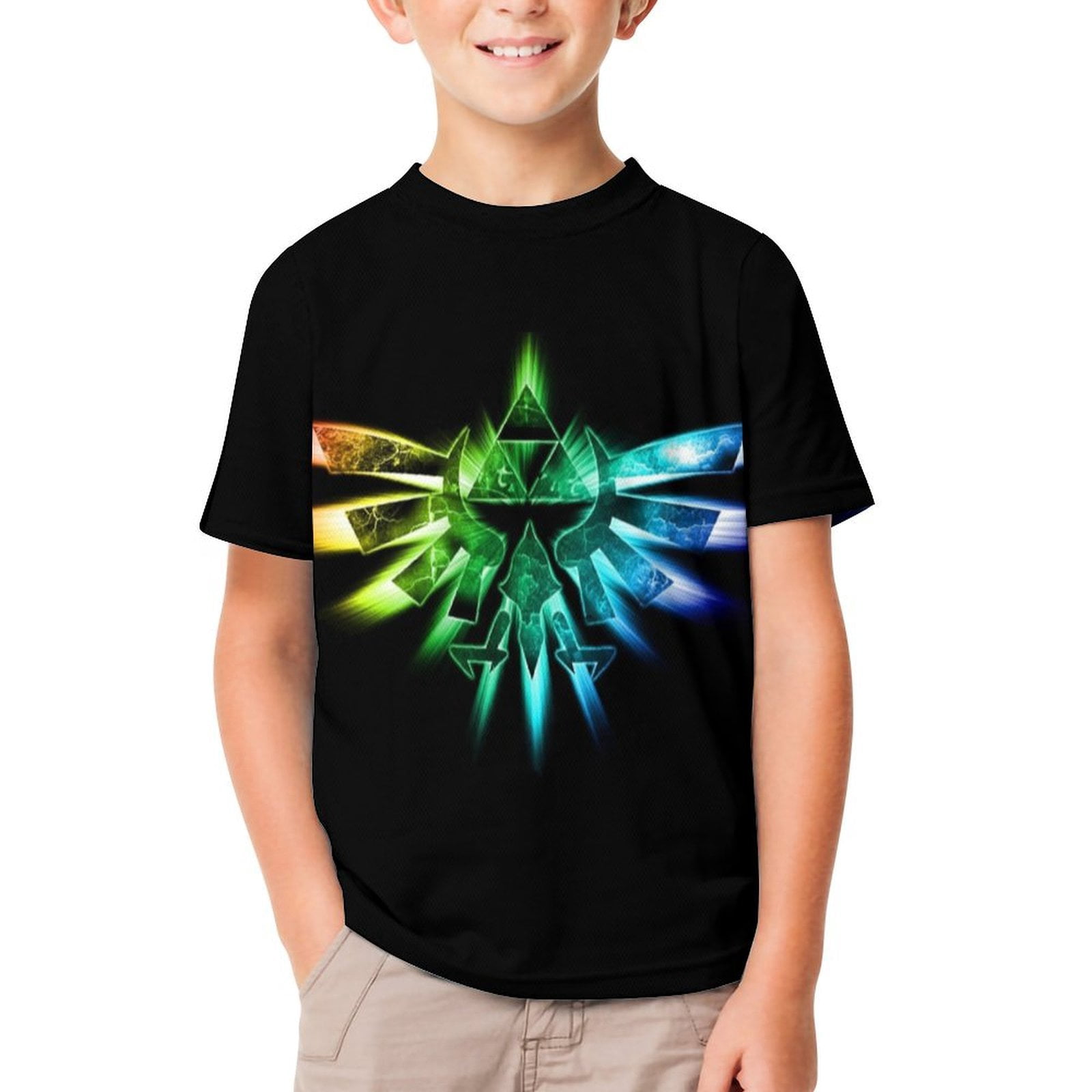 Boys Girls Le-Gend 0f Zel-,Da0 T-Shirt Crewneck Short Sleeve Tee Shirt ...