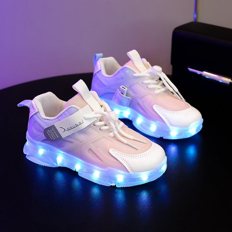 Boys Girls Light Up Shoes Lightweight Mesh Breathable Adorable GlowDash ...