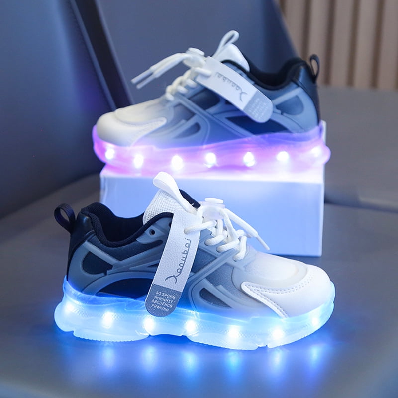 Boys Girls Light Up Shoes Lightweight Mesh Breathable Adorable GlowDash ...