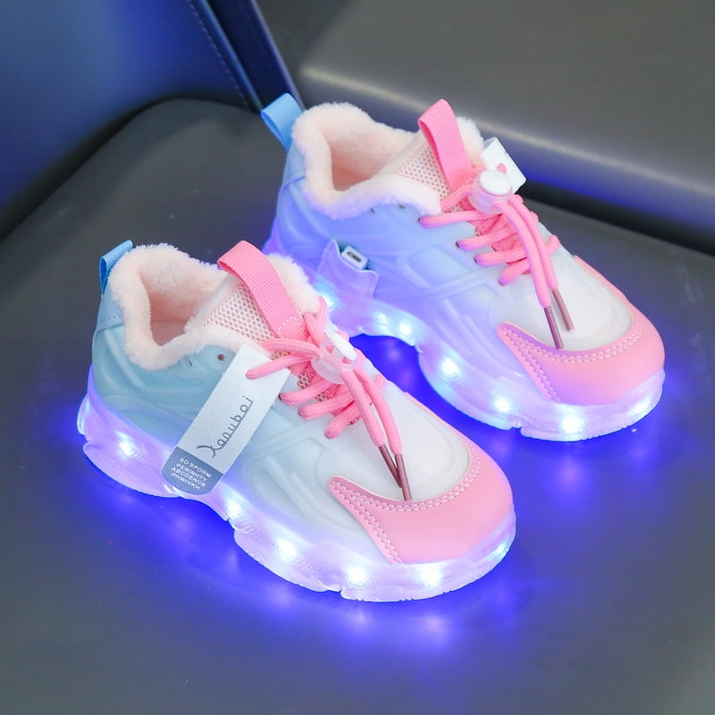 Boys Girls Light Up Shoes Lightweight Mesh Breathable Adorable GlowDash ...
